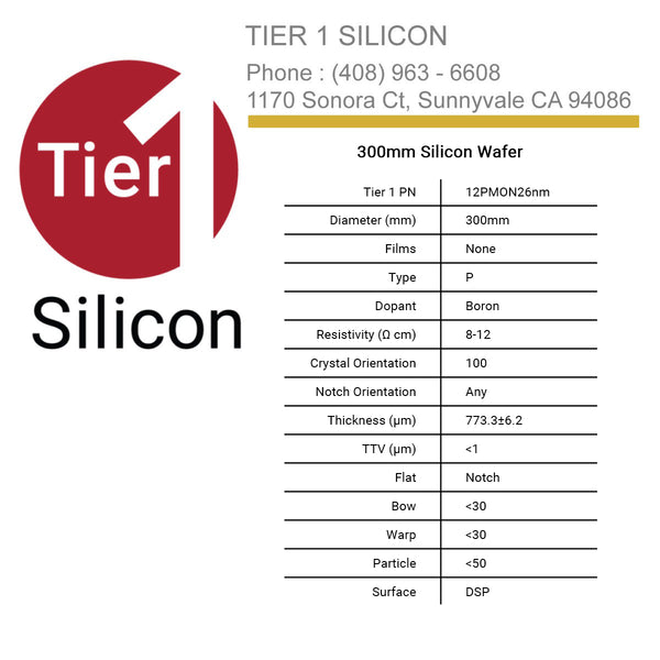 300mm Silicon wafer - Shop Wafers